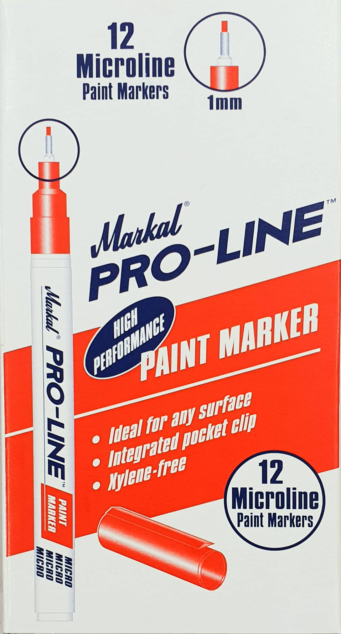 Markeris Dažų Markal Pro-Line Micro Juodas 0,79mm (46-096890)(12 ...