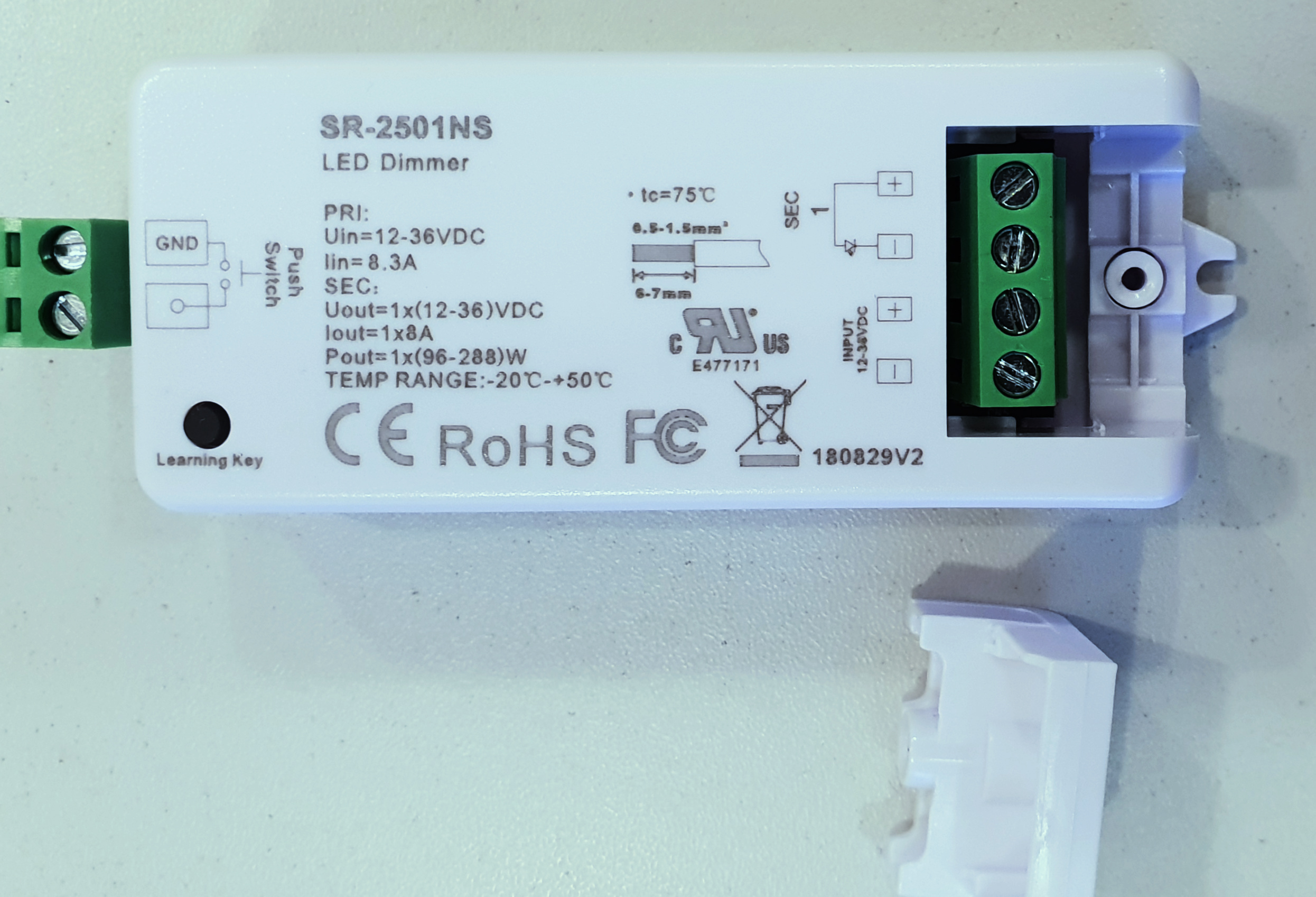 Valdiklis-sistemos imtuvas LED juostoms 12-36V 8A(96W) dimeriuojamas ...