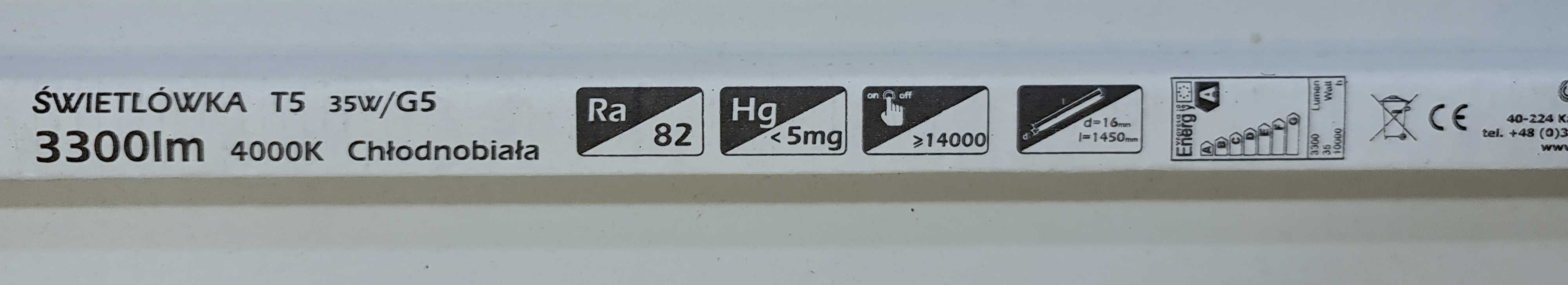 Lempa lium 35W G5 146 cm plona T5 G5 Tay Light (825655)