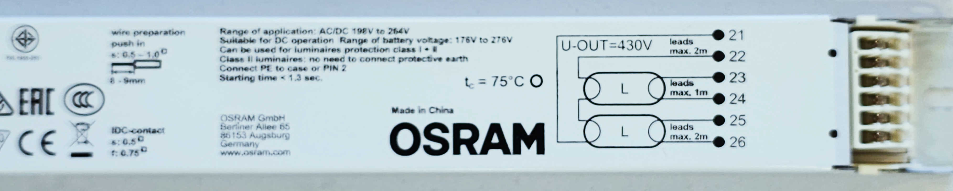 Droselis 2x18-40W QUICKTRONIC PRO OSRAM elektroninis lium lempom ...